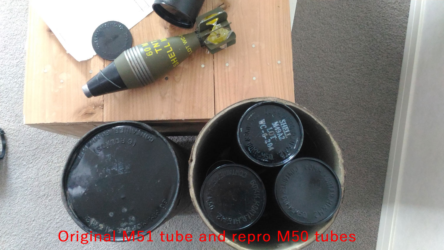 WANTED M50 cardboard tube for 60mm mortar round WWII - G503 Military ...